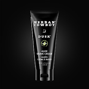 Herban Cowboy Premium Shave Cream Made with Olive Oil, Aloe, and Peppermint (Dusk, 6.7 Fl Oz)