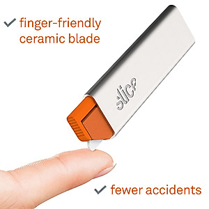 Slice 10515 Mini Box Cutter, Ceramic Blade Locks Into Position & Manual Carton Cutter 10585, 1 Pack
