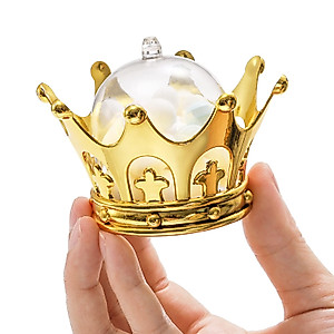 WUWEOT 36 Pack Refillable Crown Candy Box with Dome, Decorative Fillable Crown Candy Holder for Candies Chocolates Cake Dessert Baby Shower Princess Birthday Party Supplies