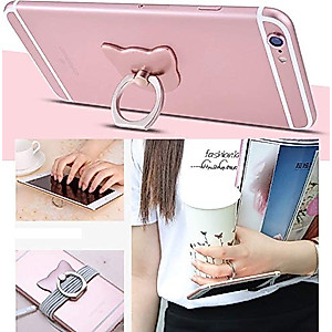 Cell Phone Finger Ring Holder, Universal Smartphone Bracket Animal Cat Ring Grip Kickstand for iPhone X 8 8S 7 Plus 6 6S 5 5C 5S, Samsung Galaxy S8 S7 Edge S6 Note 8 5, Tablet, (4PCS)