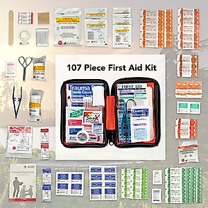 Ready America 70380 72 Hour Emergency Kit, 4-Person, 3-Day Backpack, Includes First Aid Kit, Survival Blanket, Emergency Food Portable Disaster Preparedness Go-Bag for Earthquake, Fire, Flood