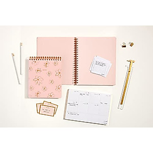 russell+hazel Weekly Notepad, White with Gilded Edges, 80 Sheets, 10” x 7” (27616)