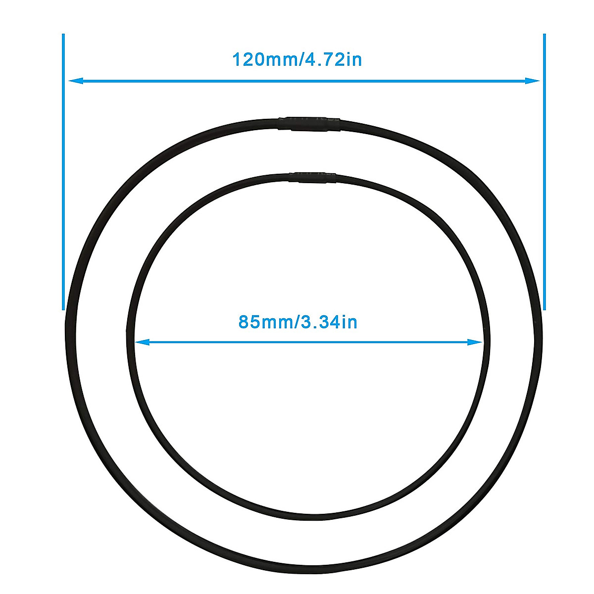 Mictop Universal Elastic Bands Replacement for Microphone Shock Mount Mic Holder Clamp Clip Anti-aging Rubber Rings, 6PCS (black)