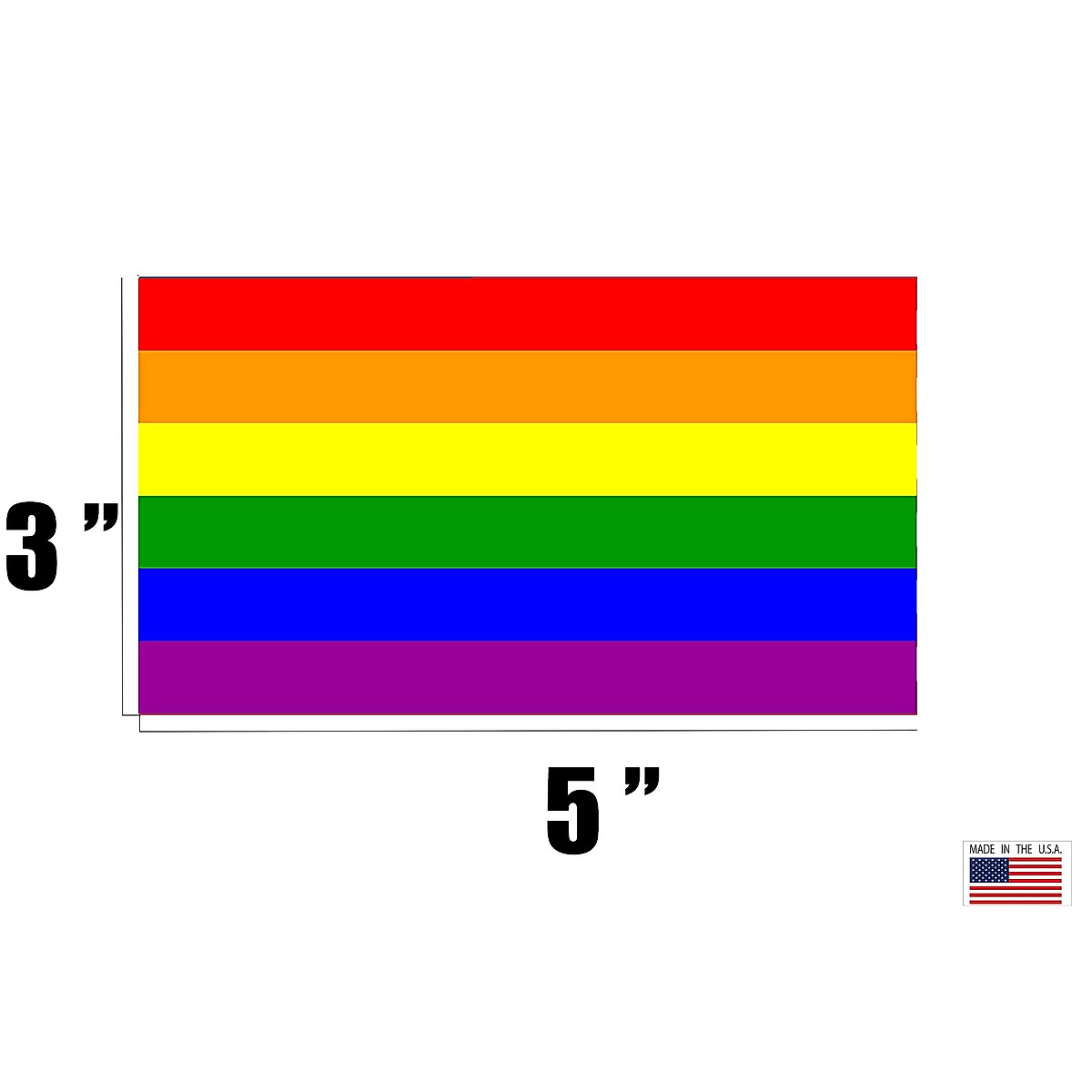 Rogue River Tactical LGBT Rainbow Flag Sticker Car Decal Bumper Sticker Gay Pride Lesbian Bisexual Transgender Support (5x3)
