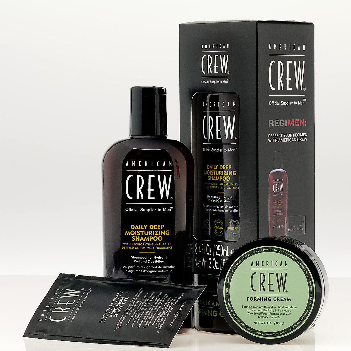 American Crew Men's Gift Set Hair Forming Cream and Daily Deep Moisturizing Shampoo