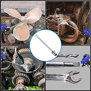 Feekoon Sand Blaster Long Nozzle Attachment, Sandblasting Nozzle Tip Adapter for Spot Blasting, Sandblaster Nozzle Sandblasting Wand Accessory for Sandblaster, Air Compressor, Soda and Walnut Blaster