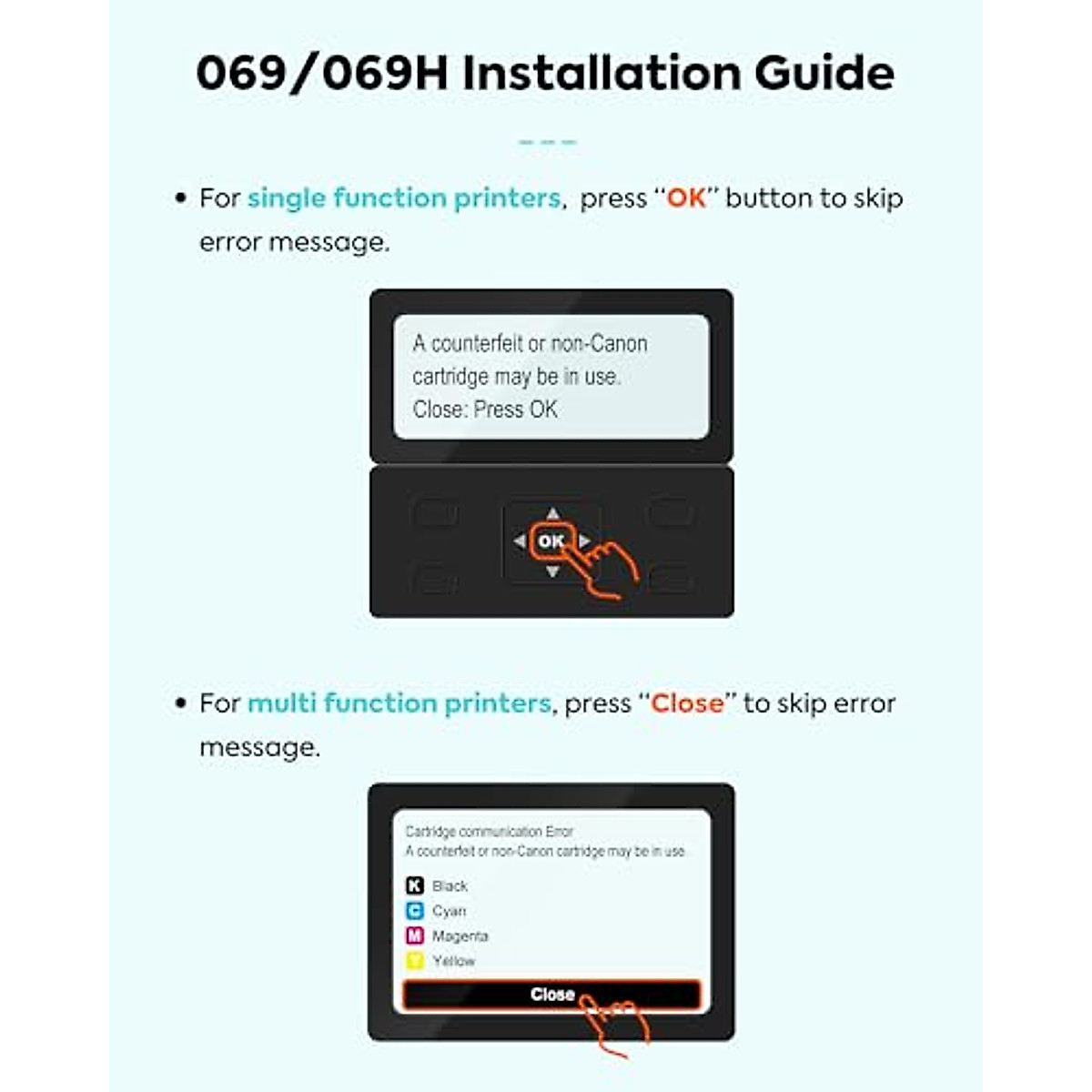 TESEN 069 Compatible Toner Cartridge Replacement for Canon CRG-069 069 Toner Cartridge Using with Canon Imageclass LBP674Cdw MF753Cdw MF751Cdw Printer 4-Pack