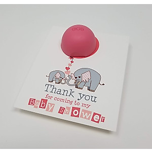 Elephant Baby Shower Lip Balm Holder Favor Tags - Girl Baby ShowerTags - EOS Lip Balm Holder Tags - Set of 20
