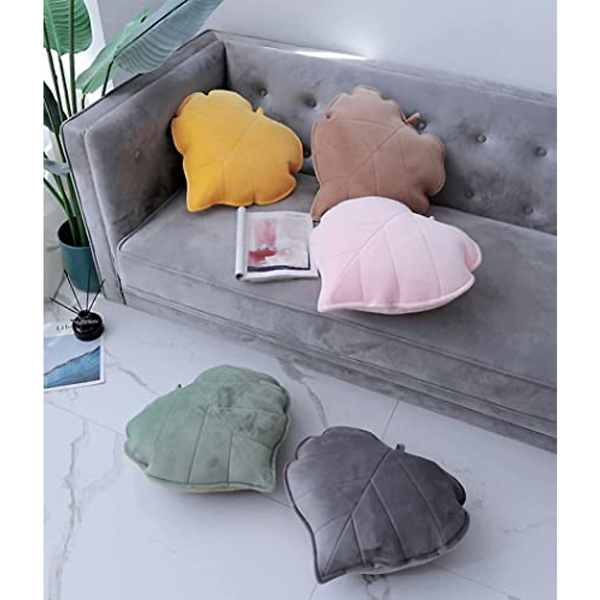 3D Leaves Household Sofa Pillow Decoration(Green)