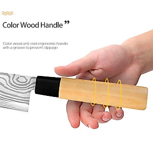 LIUZHANGYU 5Cr15Mov Stainless Steel Yanagi Sushi Sashimi Japanese Knife, 9.5'' (240mm), Wood Handle