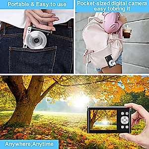 Digital Camera for Kids, Small Cameras for Teens, Portable Compact Camera for Photography, 1080P 50MP Autofocus Children Camera with 32GB SD Card, 2.88 Inch LCD Screen, 16x Digital Zoom (Black)