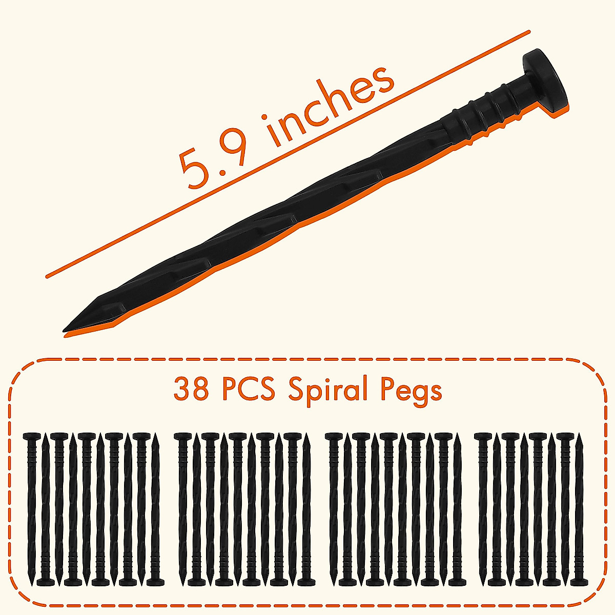 Gardzen 1.5" x 33' Landscape Edging Kit, Garden Edging Coil Comes with 40 Pcs Spikes, No Dig Lawn Border Design