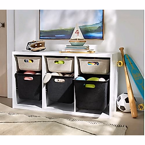 Triple Opening Sliding Bin Cube White - Brightroom