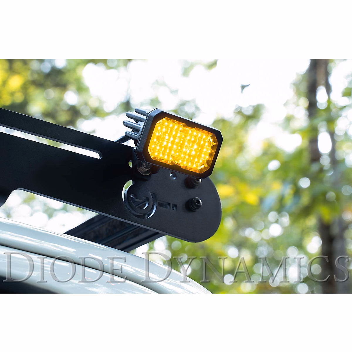 Diode Dynamics Stage Series 2in SAE Yellow Pro Standard LED Pod (pair), Driving w/Amber Backlight