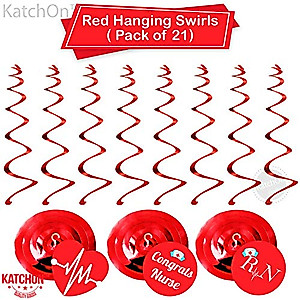 KatchOn, 39 Pieces Nurse Graduation Hanging Swirls - Nurse Graduation Decorations | Nurse Hanging Swirls for Nurse Party Decorations | Nurse Decorations for Nursing School Graduation Party Decorations