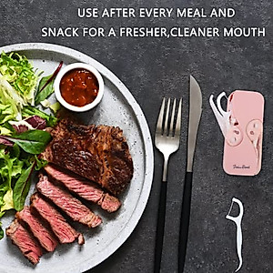 XANGNIER Portable Floss Dispenser,4 Pack Dental Floss Picks Dispenser,Dental Floss Portable Case,Automatic Floss Organizer for Women Men Teeth Cleaning