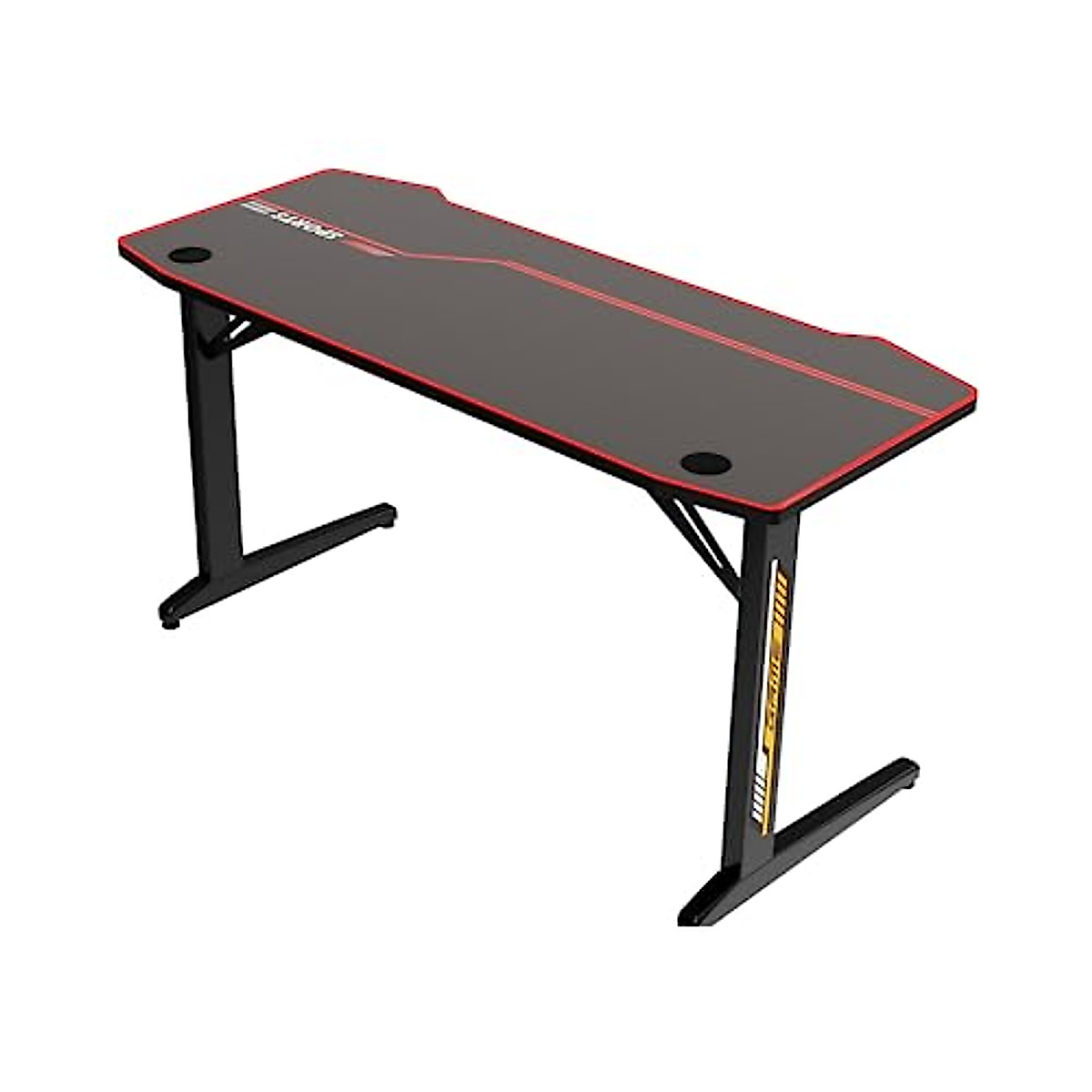 GoBoMoM Gaming Desk Computer Desk 55 Inch, with Carbon Fiber Surface and Big Mouse Pad for Home Office Desk, Table Workstation, Student PC Desk, Writing Desk, Large Gamer Work Desk