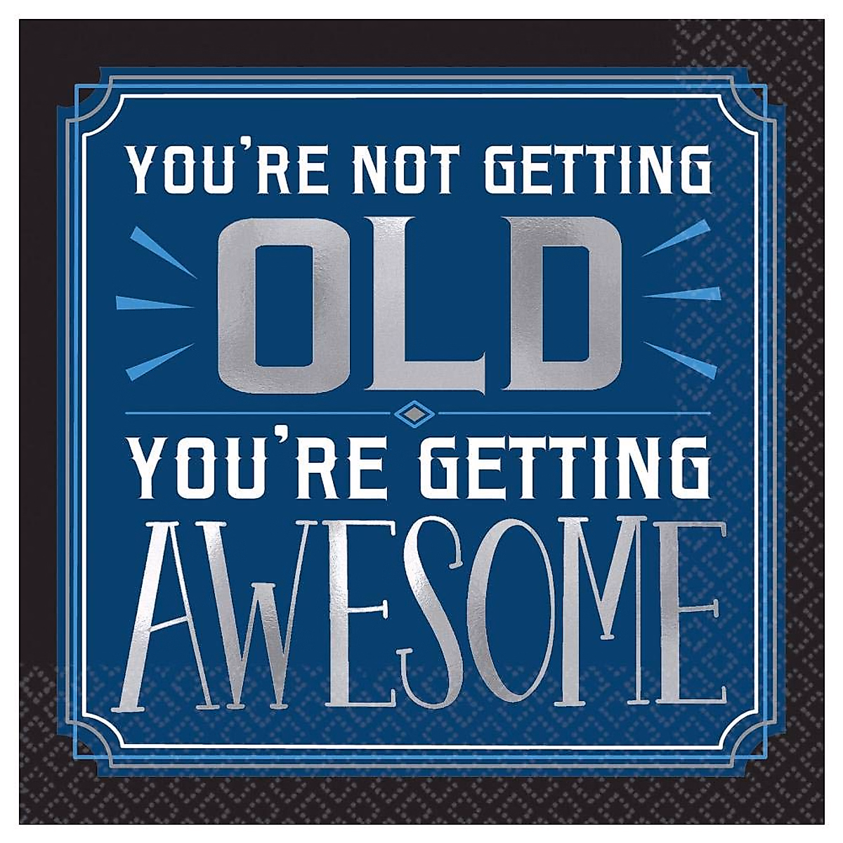 Amscan Happy Birthday Man Party Napkins - 5" x 5" - Pack of 16