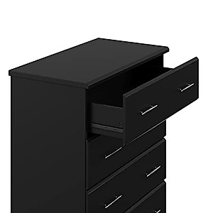 Storkcraft Brookside 4 Drawer Dresser (Black) – GREENGUARD Gold Certified, Dresser For Nursery, 4 Drawer Dresser, Kids Dresser, Nursery Dresser Drawer Organizer, Chest of Drawers