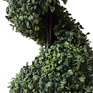 5' Artificial Cypress Spiral Boxwood Topiaries Tree in Plastic Pot Outdoor and Indoor Home Decor (2 Pack)