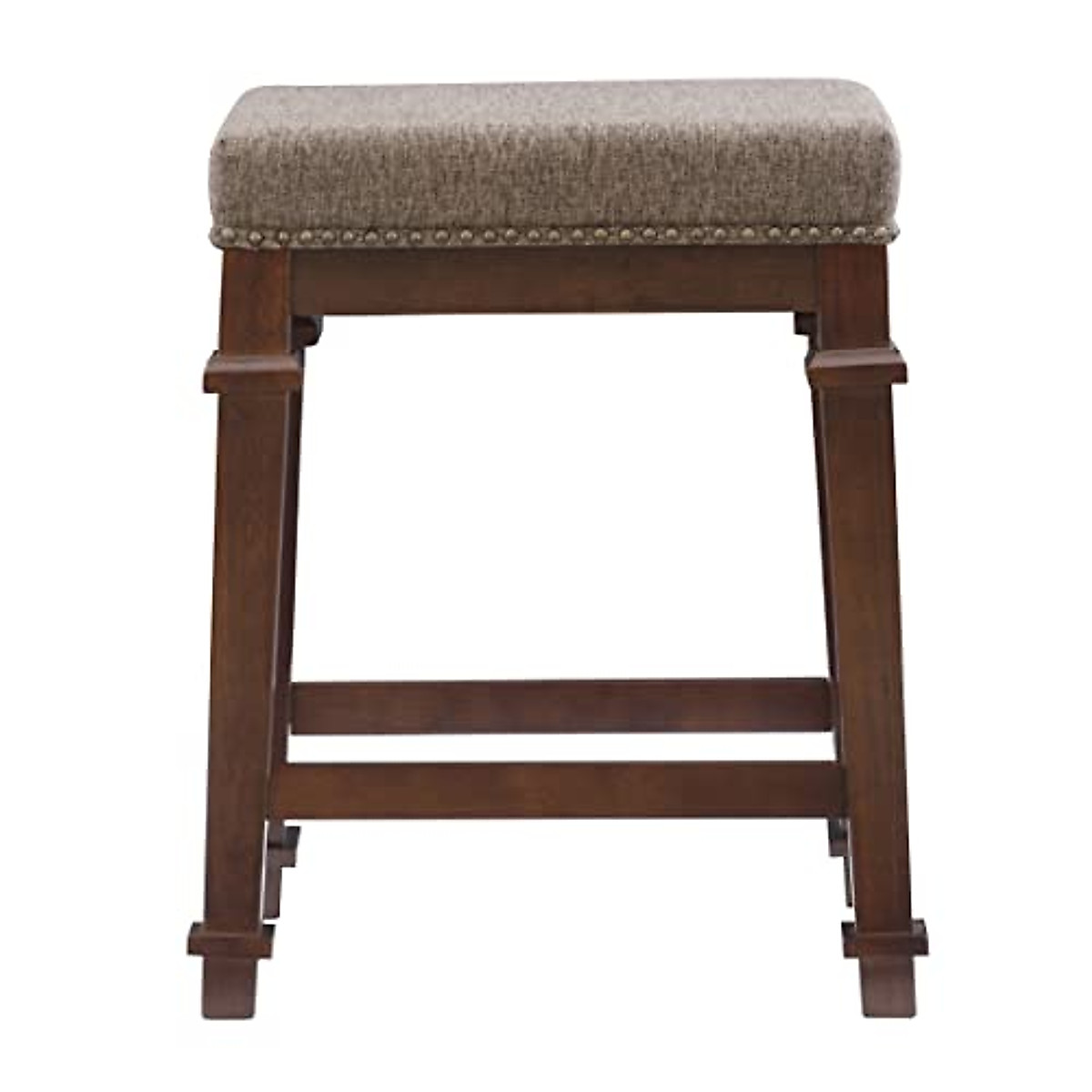 Linon Kennedy Backless Tweed, Brown Counter Stool,