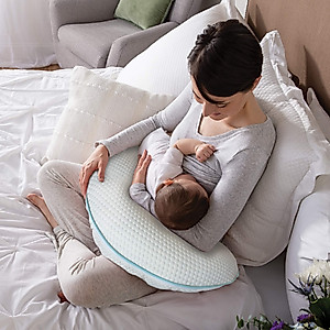 Boppy Preferred Milestones Pillow Cover, Cream Penny Dot, Ivory