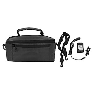 Food Warming Tote, Control Temperature Portable Portable Mini Oven Oxford Cloth Heat Preservation for Home (Black)