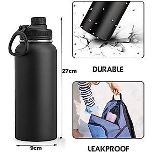 WAASS Sports Water Bottle - 32 Oz,Leak Proof, Vacuum Insulated Stainless Steel, Double Walled Hot & Cold Drink