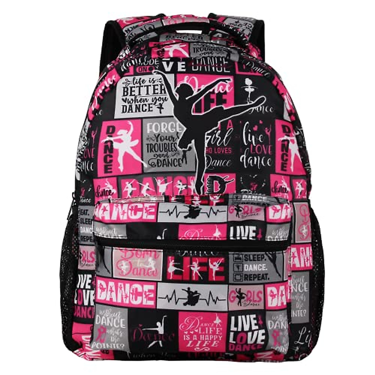 Dance Backpack for Girls, Elementary Middle High School Bookbags for Teen Kids, Travel Laptop Backpack for College Students Women Men Durable Lightweight School Bags, 17 Inch Large Back Packs