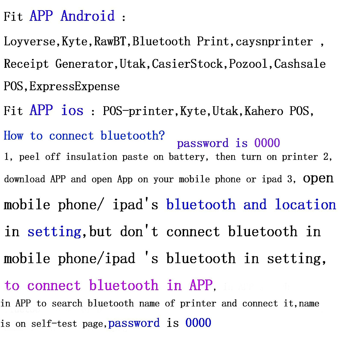 GZGYNADAST 58mm Bluetooth Receipt Thermal Printer, Bill Wireless Portable iOS Android Mini Pocket pos Printer,2 inch Ticket Bill Invoice Printing Machine for Small Business(Orange Color)