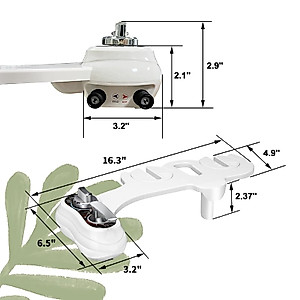 Apure Bidet A121 - Hot and Cold Water Bidet Attachment for Toilet - Dual nozzles of wash and women wash- Selfcleaning Toilet Bidets