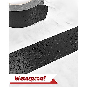 WeLiu Duct Tape Heavy Duty 5 Pack 150 Yards Black Duct Tape 9 Mil Flexible No Residue Non-Reflective Bulk Value for Indoor Outdoor Repairs Professional Industrial Use (2 inches x 30 Yards per Roll)