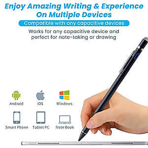 Stylus for Dell 2 in 1 Laptop Pen, EDIVIA Digital Pencil with 1.5mm Ultra Fine Tip Penicl for Dell 2 in 1 Laptop Stylus, Black