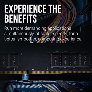 PNY Performance 16GB DDR4 DRAM 3200MHz (PC4-25600) CL22 (Compatible with 2666MHz, 2400MHz or 2133MHz) 1.2V Desktop (DIMM) Computer Memory – MD16GSD43200-TB