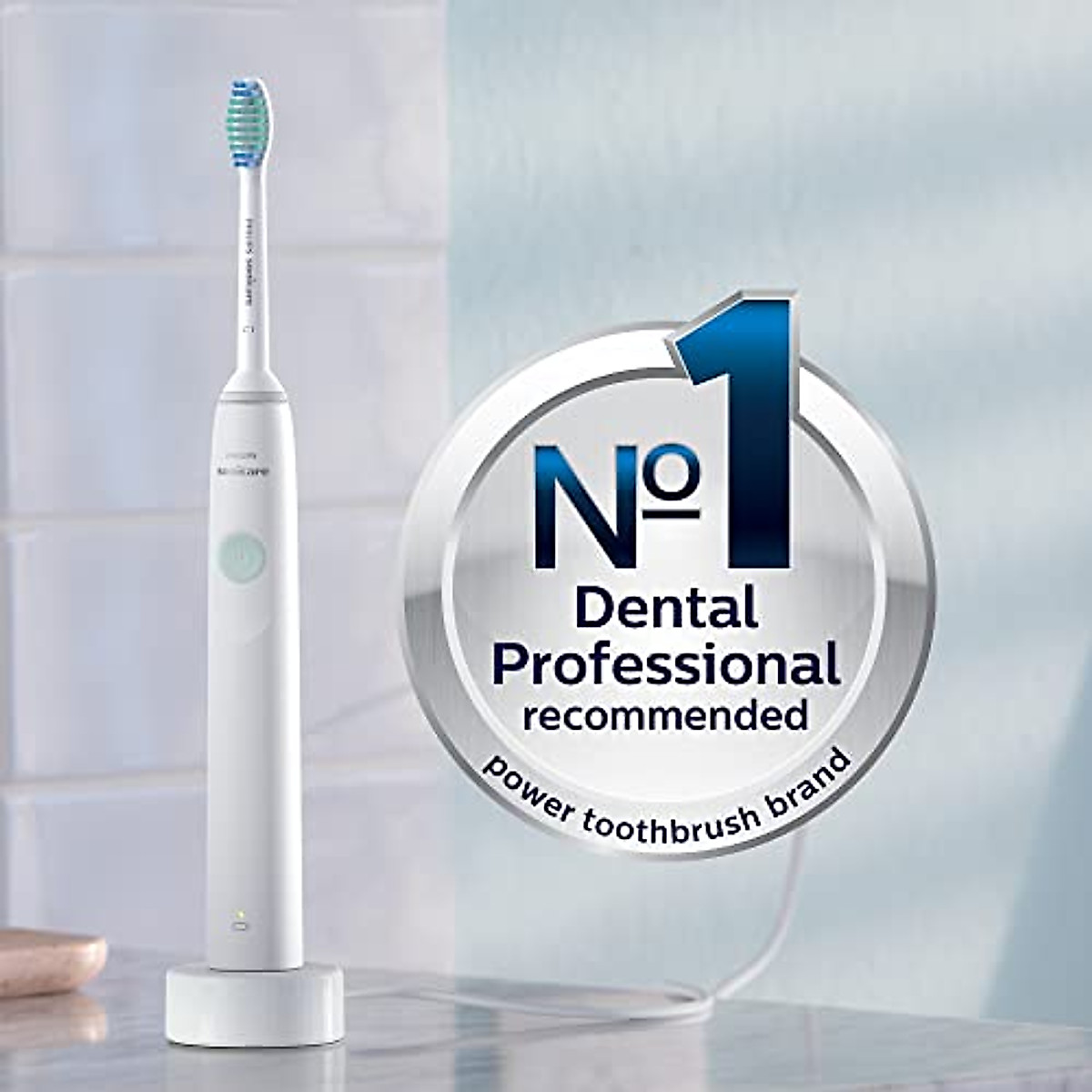 Philips Sonicare 2100 Electric Rechargeable Power Toothbrush, White Mint, HX3661/04