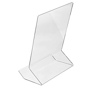 ULTECHNOVO 2pcs Transparent Tablet Holder Magazine File Holder Desktop Organizer Shelves for Books Tabletop Bookends Records Holder Book End Book Support Bookshelf Student Acrylic