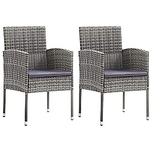 Camerina 3 Piece Patio Dining Set Outdoor Patio Dining Set Outdoor Patio Furniture Patio Set Patio Table and Chairs Set Gray 3067739