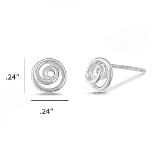 Boma Jewelry Sterling Silver Spiral Stud Earrings