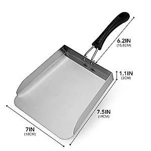 Stanbroil Stainless Steel Griddle Food Mover Smash Burger Food Shovel Grill Spatula Great for Stir Fry and Move Food, 13"