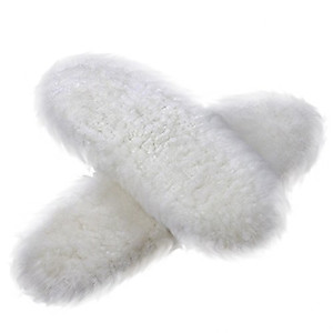 Happystep Genuine Sheepskin Lambswool Cushioning Shearling Winter Insoles with Felt Comfort Sole(Women 11)