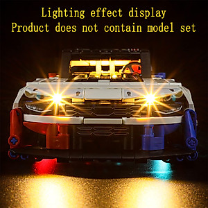 GEAMENT LED Light Kit Compatible with Lego NASCAR Next Gen Chevrolet Camaro ZL1 - for Technic 42153 Model Set (Model Set Not Included)