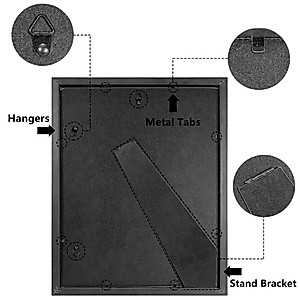 Hiwhy Signature Board 11x14 Picture Frame with 5x7 Mat for Graduation Wedding Birthday Guest Book Party Signing, Wall and Tabletop Display