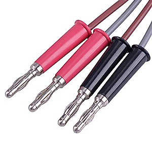 beler 4 Wires Type Microresistivity Test Lead Cable Kelvin Clip LCR Clamp