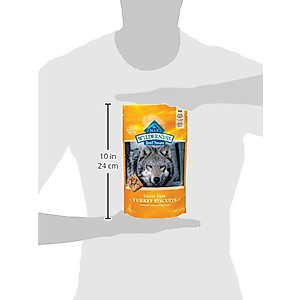 Blue Buffalo Wilderness Trail Treats High Protein Grain Free Crunchy Dog Treats Biscuits, Turkey Recipe 10-oz bag