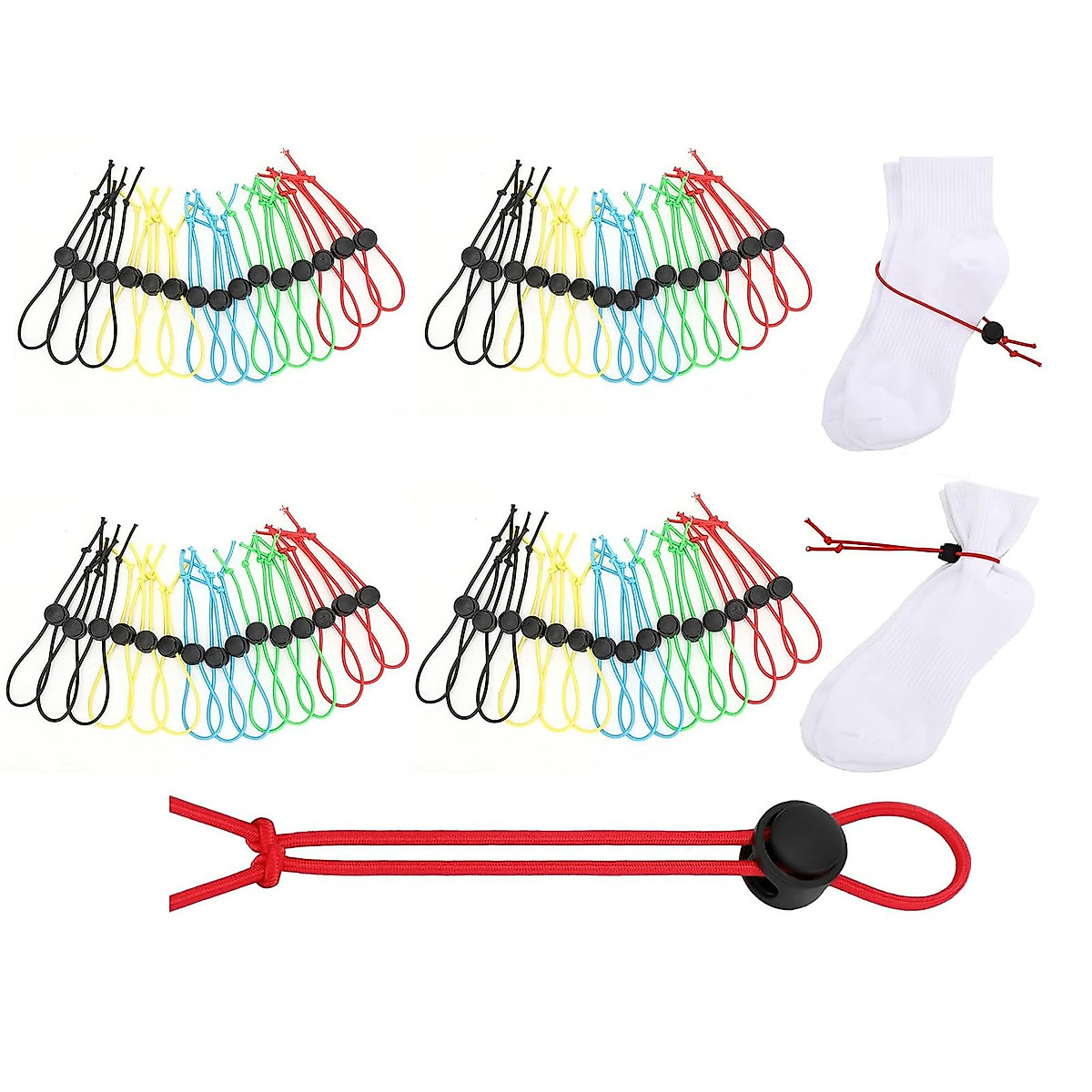 Awsxuoor 50Pcs Sock Clips for Laundry - Amazing Sock Clip for Washing Socks -Your Socks Laundry Sock Holder Sock Tie Clips Sock Organizer for Washing Machine and Dryer with The Sock Laundry Organizer