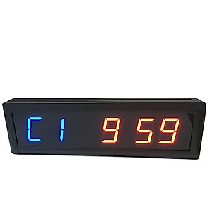 AZOOU Internal Training Timer Gym Boxing Tabata Stopwatch Led Wall Clock for Fitness W/Remote Control