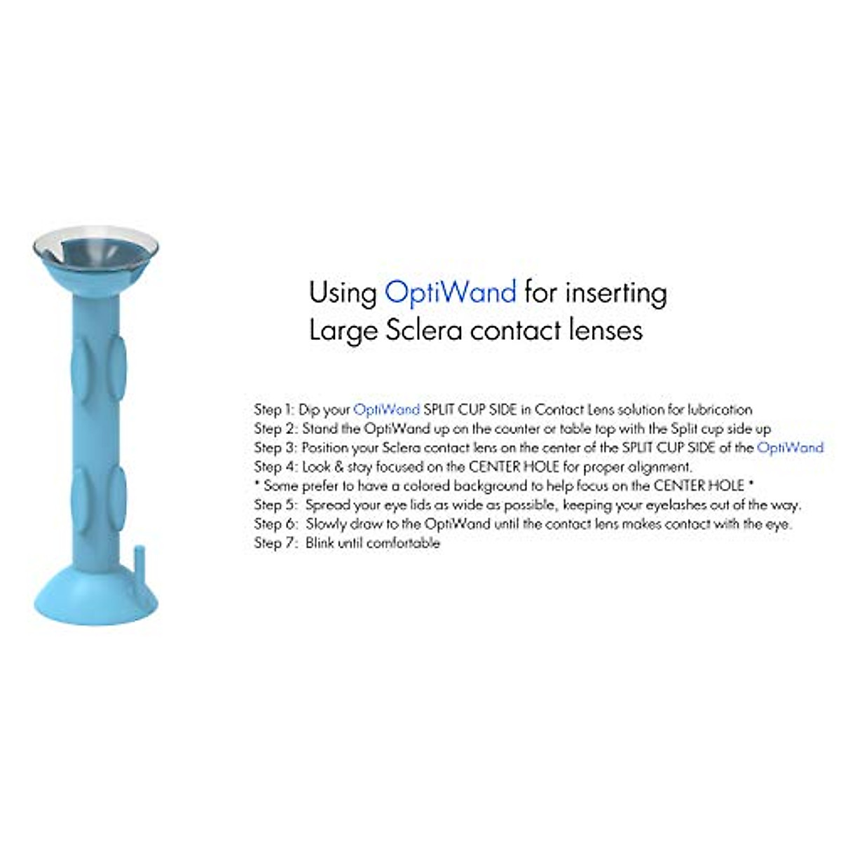 OptiWand Soft Contact Lens Insertion and Removal Tool. It Will Help Pinch The Soft Lens. This is not a Suction Cup for Soft Lens Removal