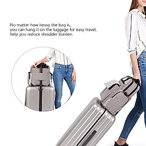 Lmbabter Diaper Bag Backpack with Changing Station Large-Capacity Mommy Baby Bag Convertible Diaper Bag Tote with Shoulder Strap (Grey)