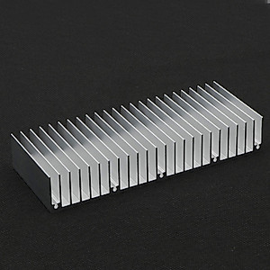 JIUWU Aluminum Heat Sink Heatsink Module Cooler Fin Heat Radiator Board Cooling for Amplifier Transistor Semiconductor Devices Silver Tone 150mm (L) x 60mm (W) x 25mm (H) 2pcs Set
