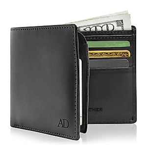 Access Denied Vegan Leather Bifold Wallets For Men - Cruelty Free Non Leather Mens Wallet With ID Window RFID Gifts For Him